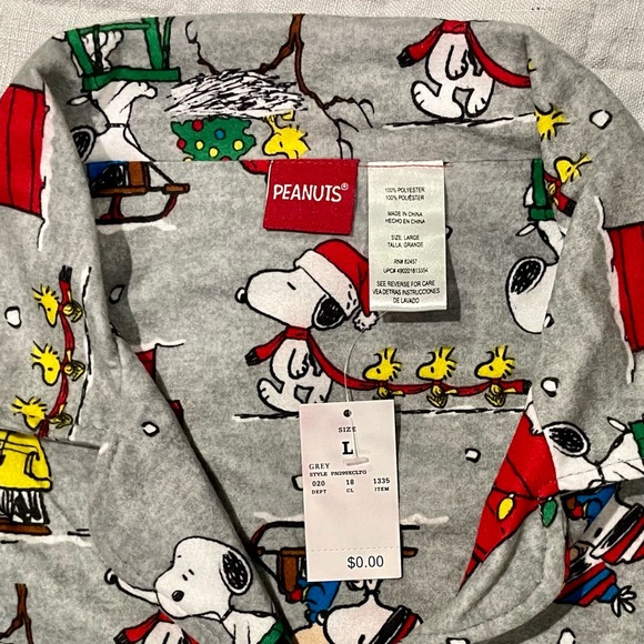 Peanuts | Intimates & Sleepwear | New Peanuts Christmas Pajamas Womens ...